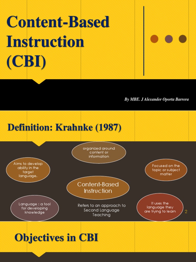 Content-Based Instruction (CBI) | PDF | Education Theory | Learning