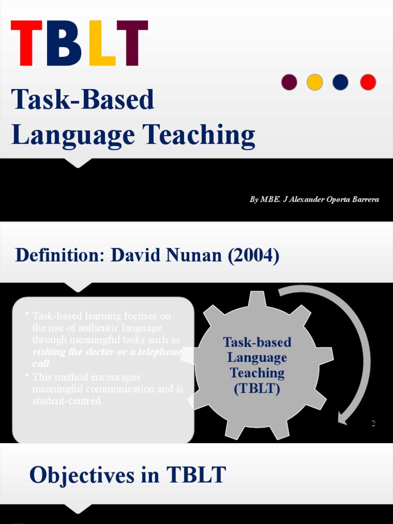 Task-Based Language Teaching (TBLT) | PDF | Applied Linguistics | Learning