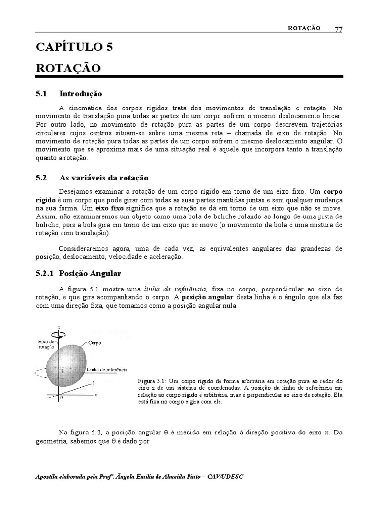 Cap5 Rotacao | PDF | Torque | Rotação