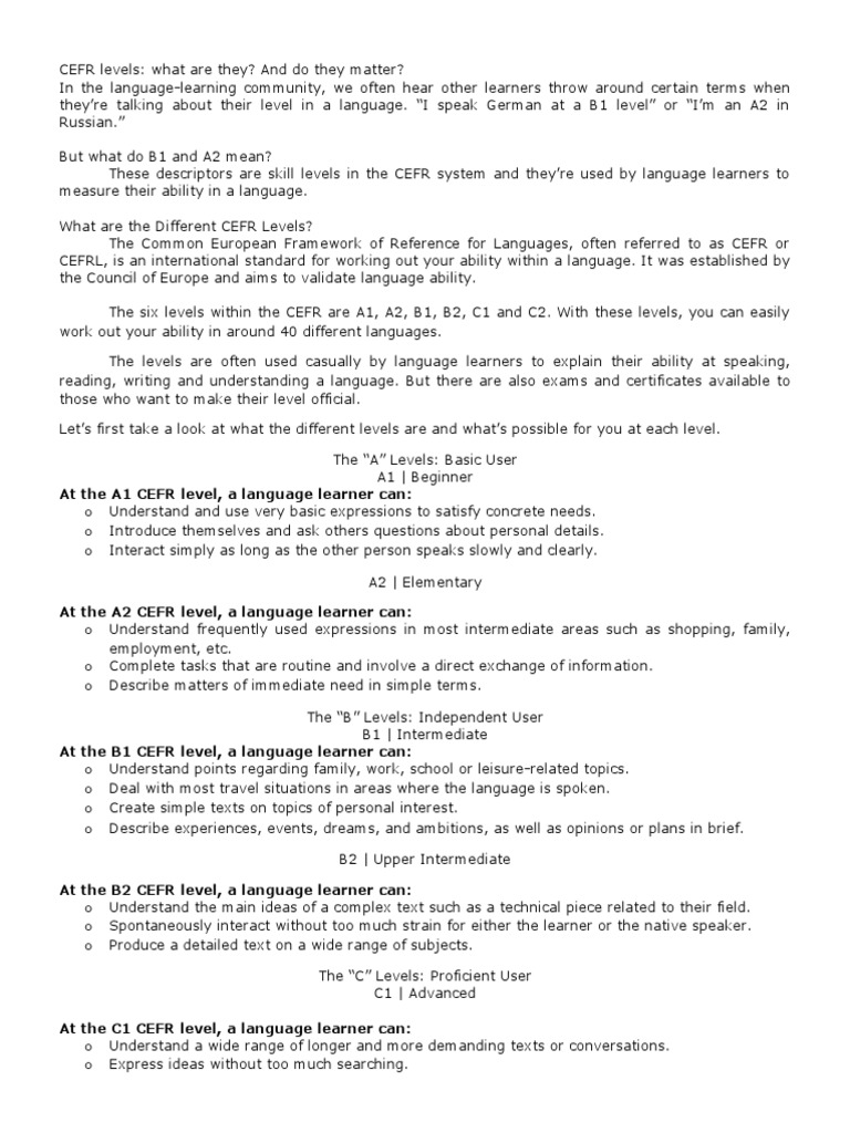 Common European Framework of Referent | PDF | Applied Linguistics ...