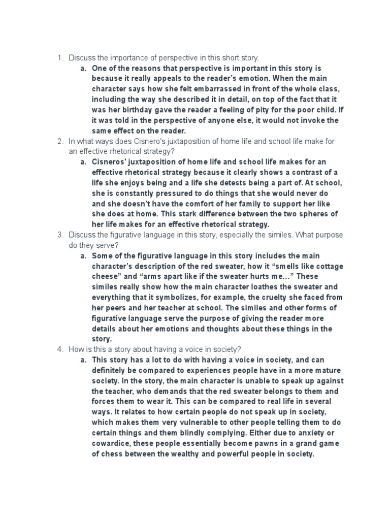 Eleven - Sandra Cisneros | PDF | Psychological Concepts