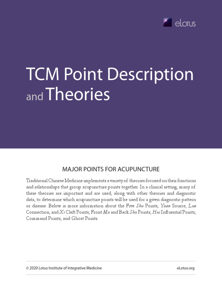 TCM Point Description and Theories | PDF | Traditional Chinese Medicine ...
