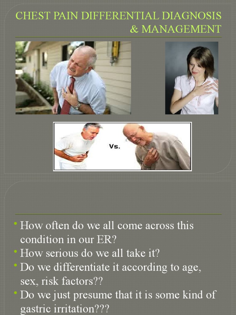 Chest Pain Differential Diagnosis Guide | PDF | Myocardial Infarction ...