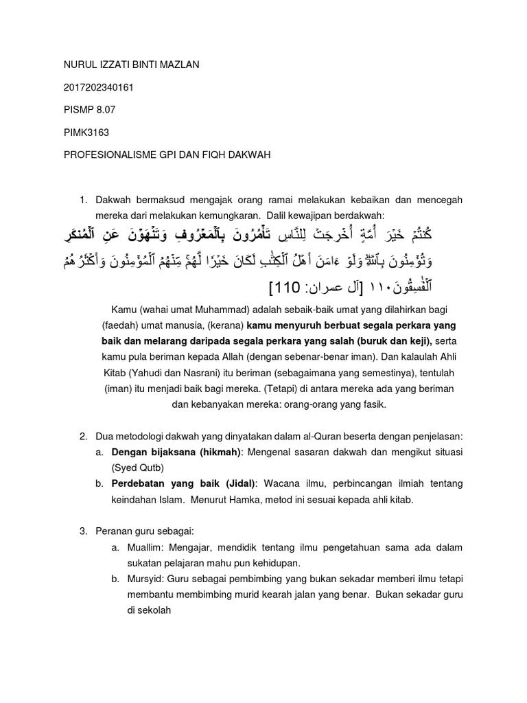 Kuiz Fiqh Dakwah | PDF | Karier & Perkembangan | Kesehatan Holistik