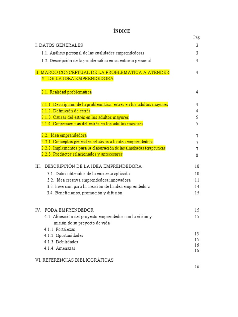 Ejemplo de Índice Completo | PDF