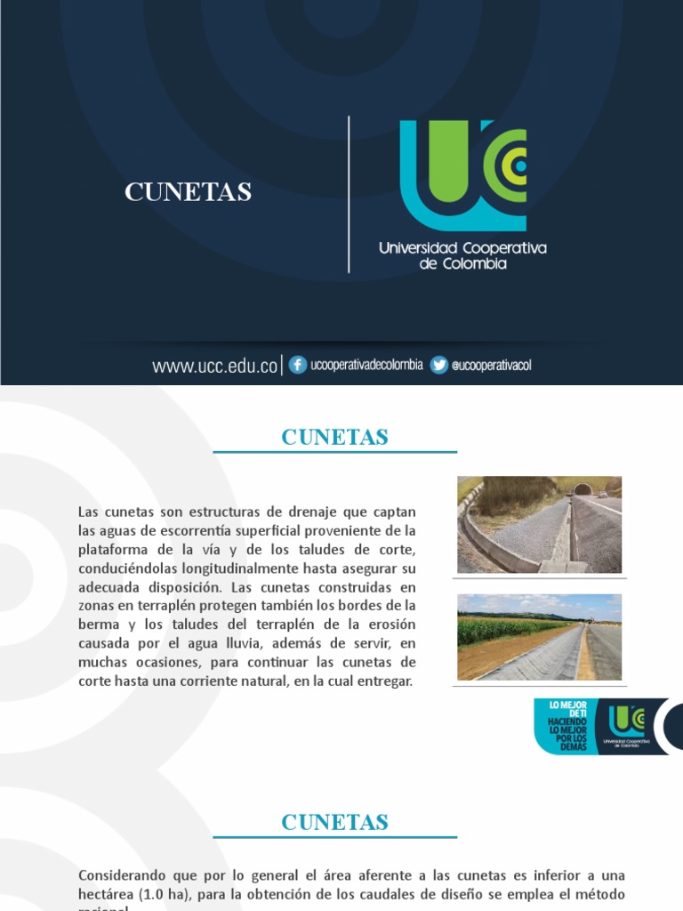 Diseño y Función de Cunetas Viales | PDF | Canal | Colector de aguas ...