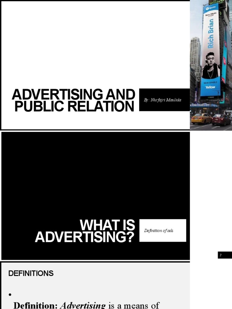 Advertising vs. Public Relations Explained | PDF | Public Relations ...