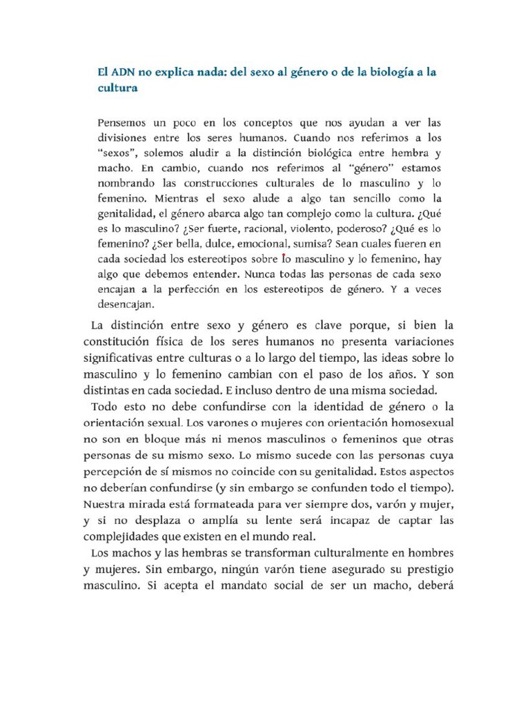 Pasajes De Mitomanías De Los Sexos Las Ideas Del Siglo Xx Sobre El