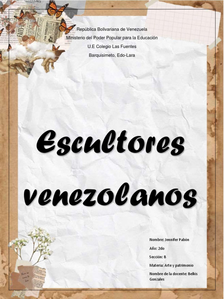 Jennifer Pabon 2do Año B Arte y Patrimonio | PDF | Escultura | Artes ...