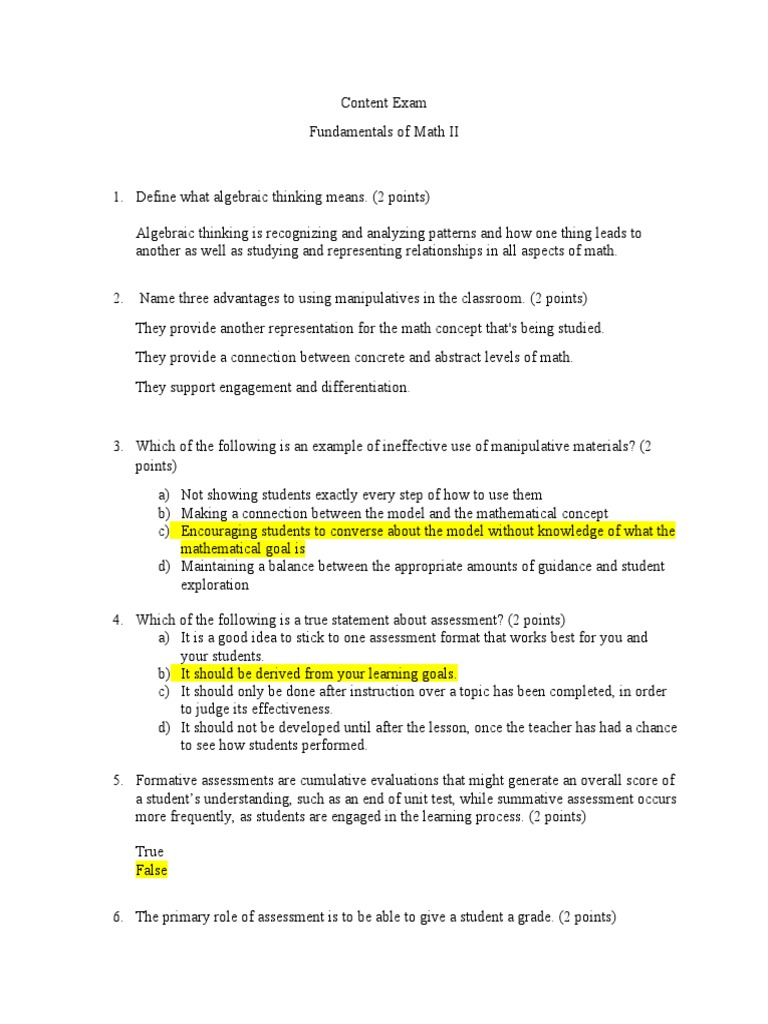 Understanding Assessment: Analyzing Student Performance on a ...