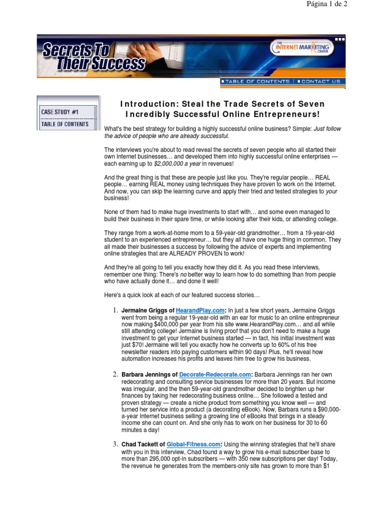 Secrets To Their Success - Corey Rudl | PDF | Affiliate Marketing | Web ...