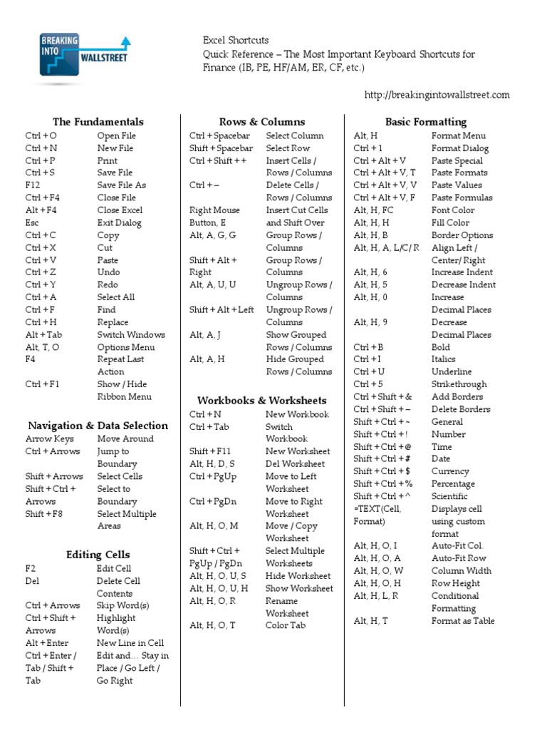 The Fundamentals Rows And Columns Basic Formatting Pdf Microsoft Excel Computer Keyboard