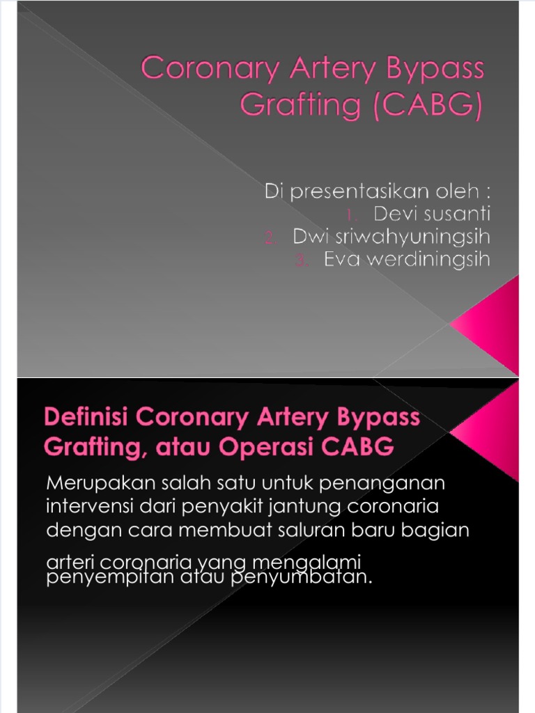 Prosedur CABG: Langkah dan Persiapan | PDF