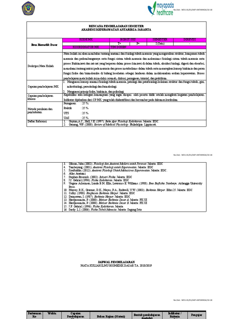 RPS Ilmu Biomedik Dasar | PDF