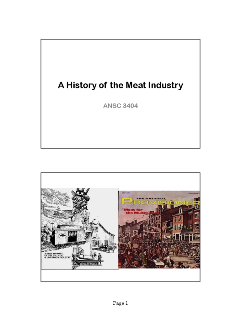 History of The Meat Industry | PDF | Meat Packing Industry | Beef