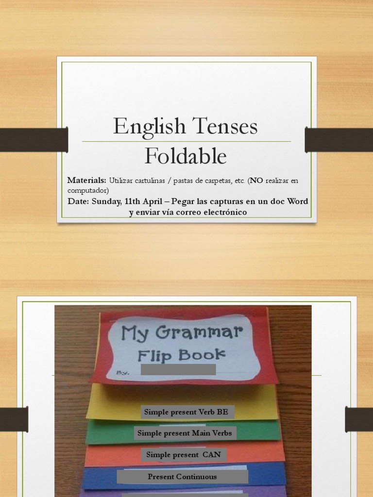 18f1nf English Tenses Foldable Ss | PDF | Verb | English Language