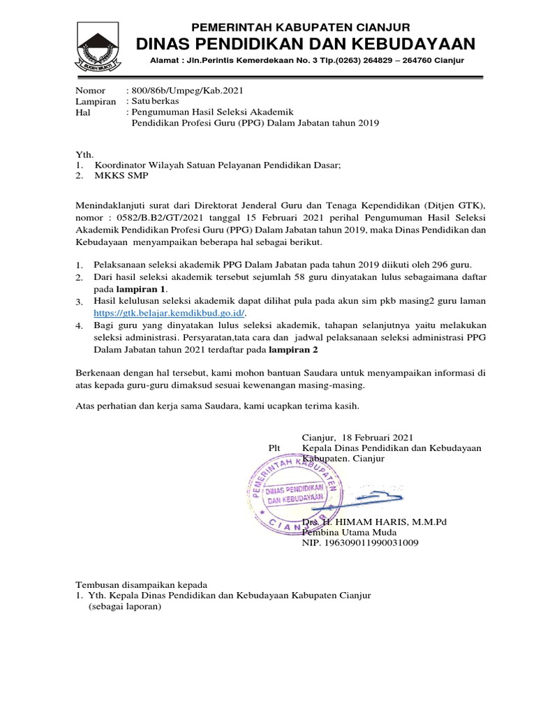 Capest PPG 2021 Disdikbud CJR | PDF