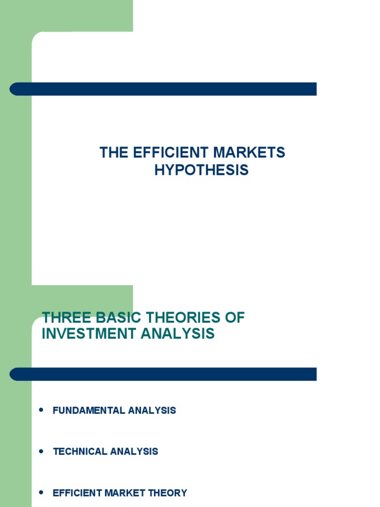 Efficient Markets Hypothesis | PDF | Efficient Market Hypothesis ...