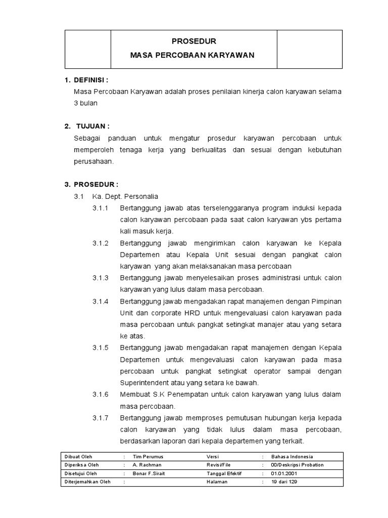 Deskripsi Probation | PDF