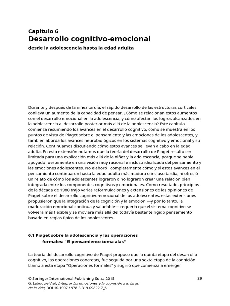 Libro Labouvie-Vief. Integrating Emotions and Cognition Throughout The ...