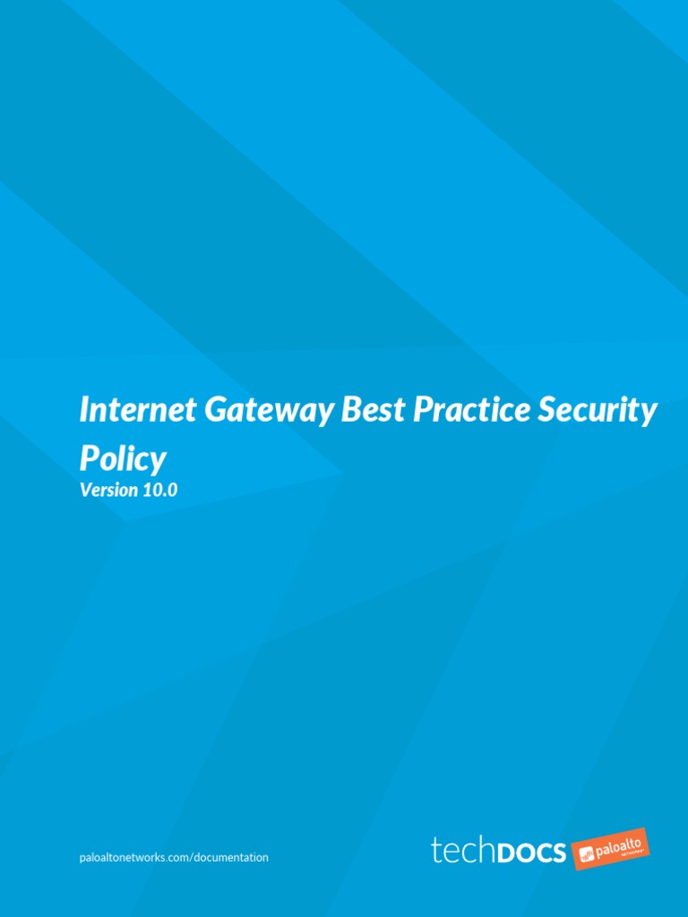 Internet Gateway Best Practice Security Policy | PDF | Transport Layer ...