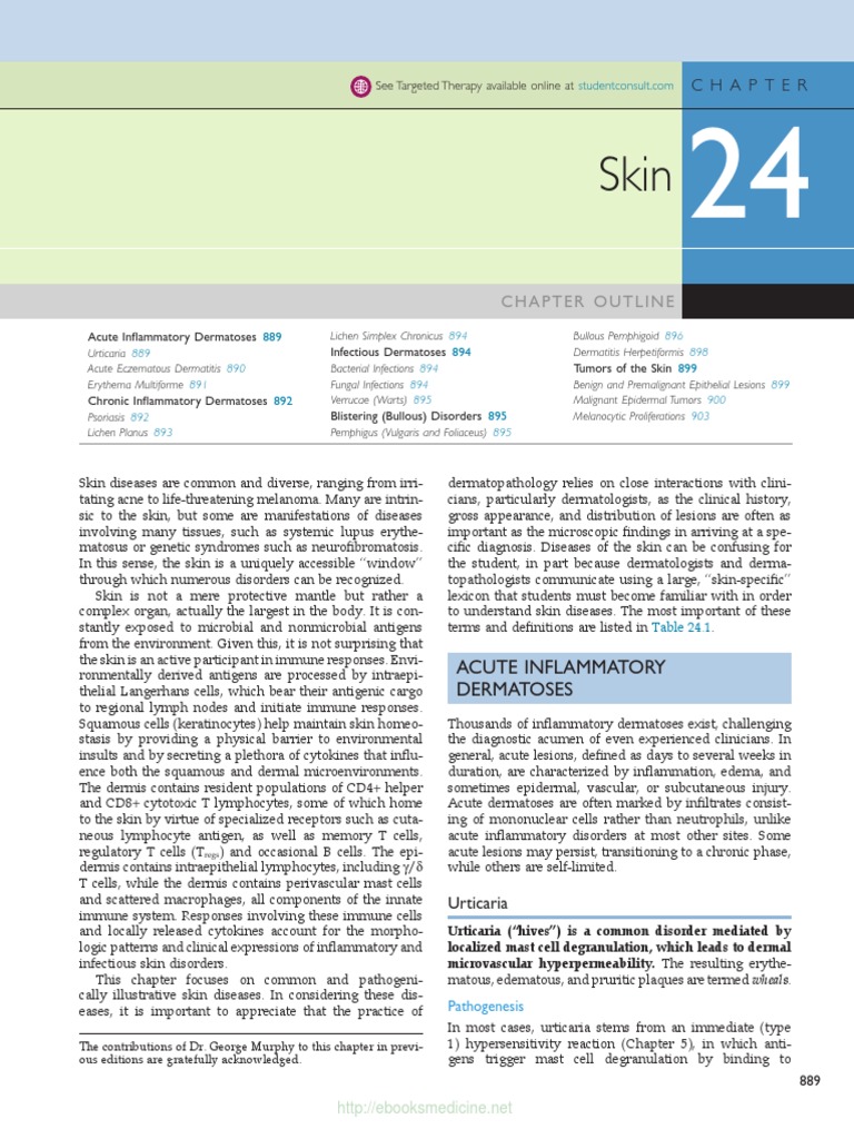 Pathology CH 24 (Robbins Edition 2017 891-910) | PDF | Psoriasis ...