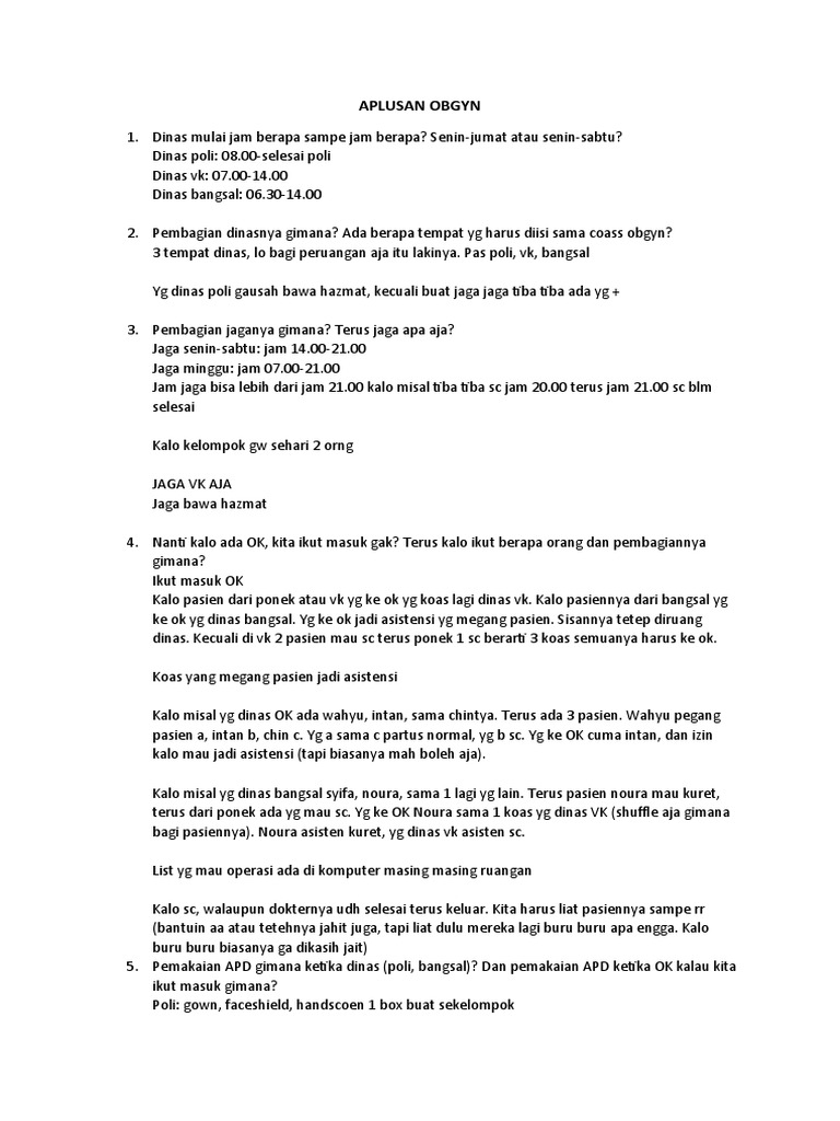 Aplusan Obgyn | PDF | Sains & Matematika