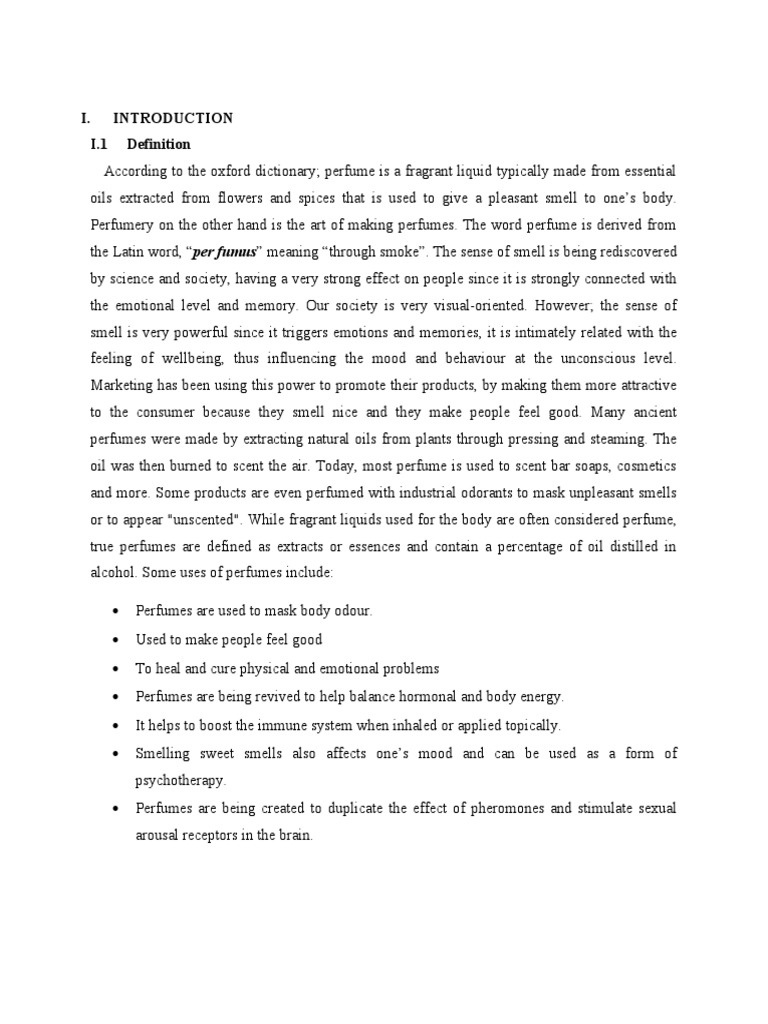 Research Proposal | PDF | Perfume | Essential Oil
