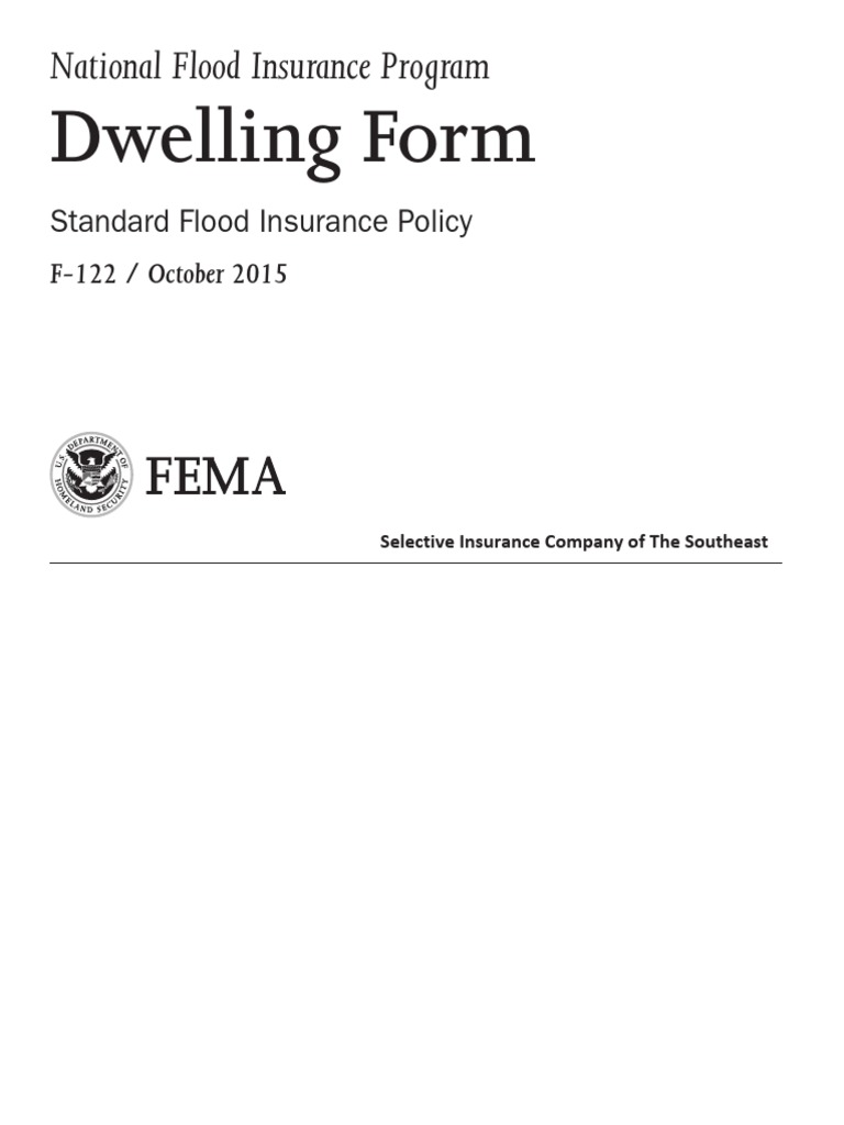 Dwelling Form: National Flood Insurance Program | PDF | Flood | Insurance