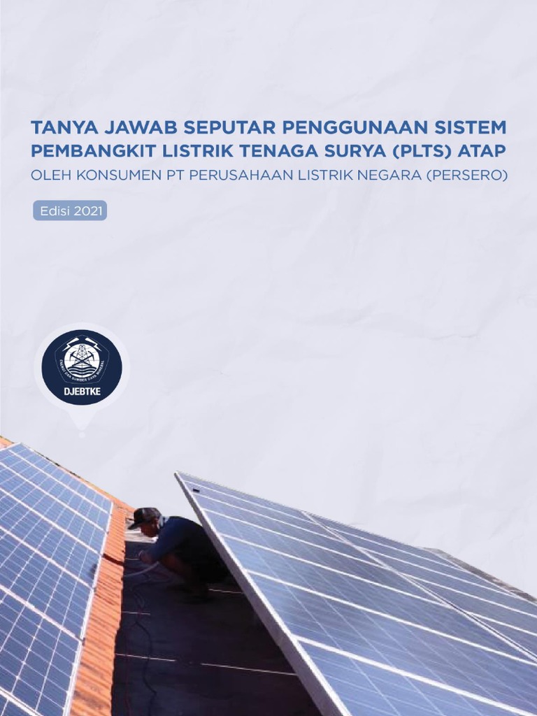Booklet Tanya Jawab Seputar Penggunaan Sistem PLTS Atap Update April 2021 | PDF