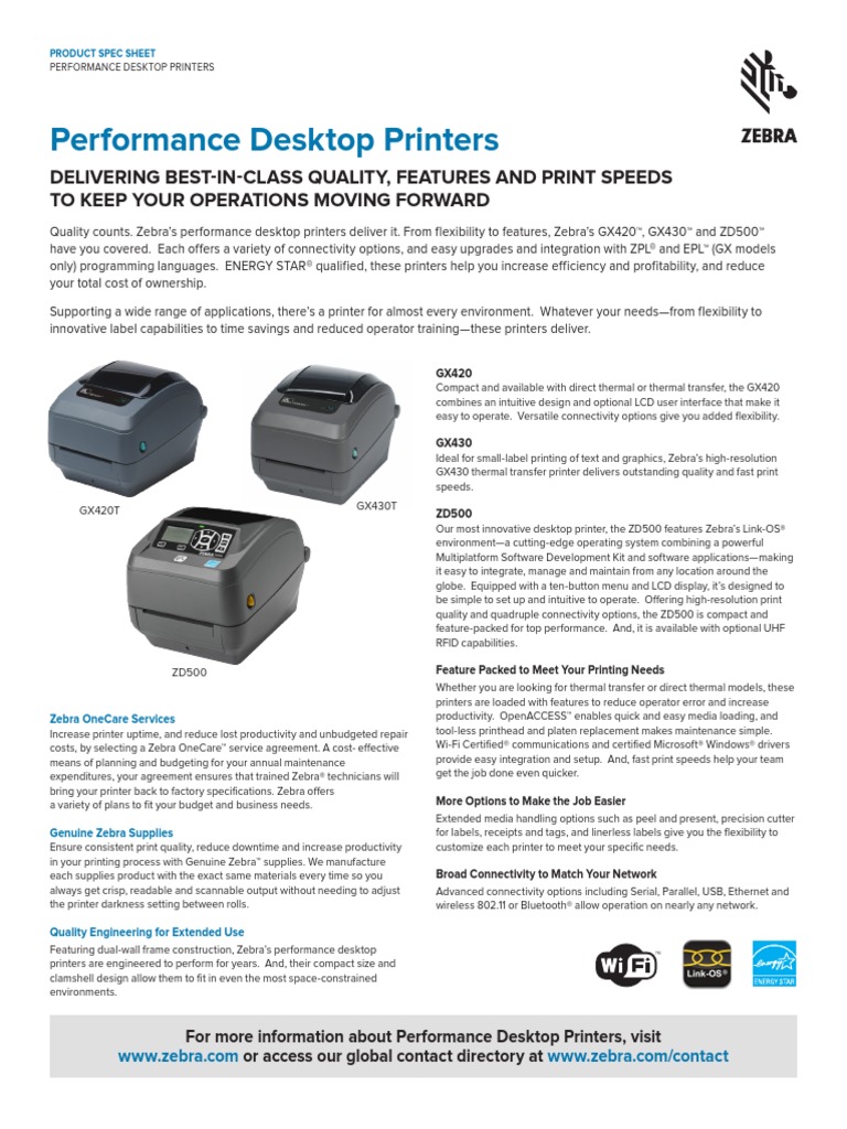 Performance Printers Datasheet en Us | PDF | Printer (Computing ...