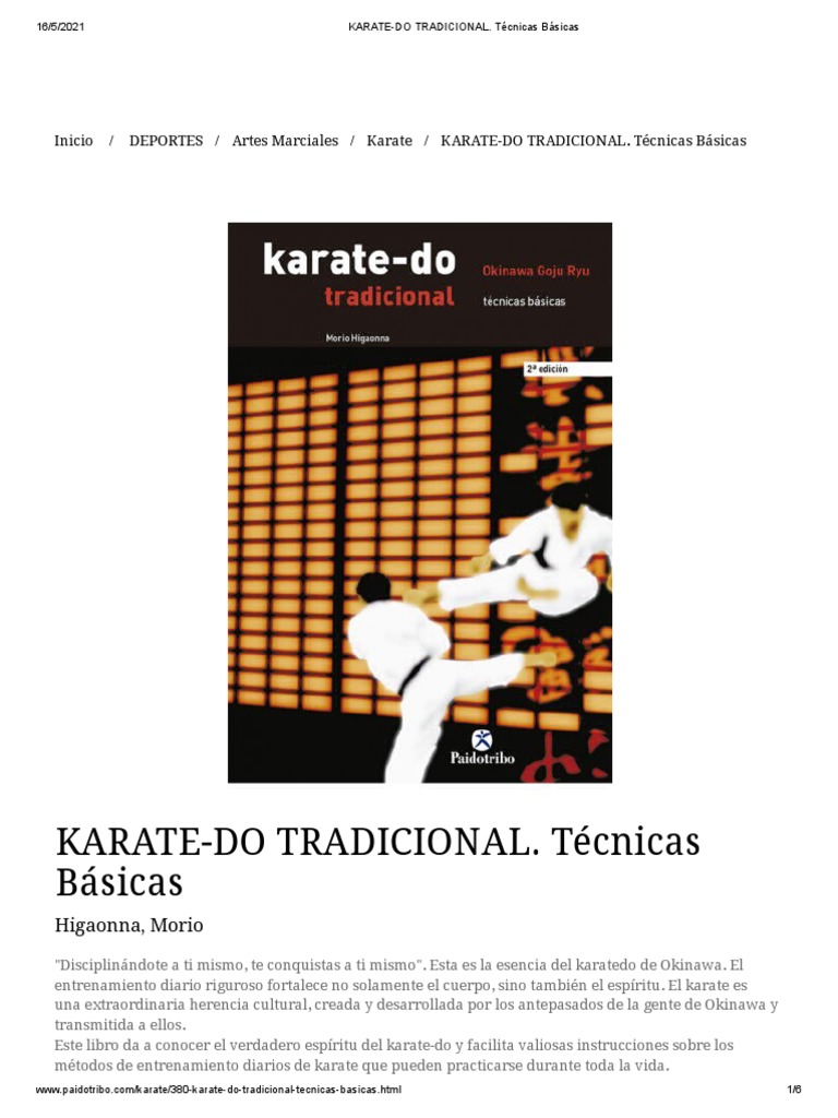 KARATE-DO TRADICIONAL. Técnicas Básicas | PDF | Kárate | Kata