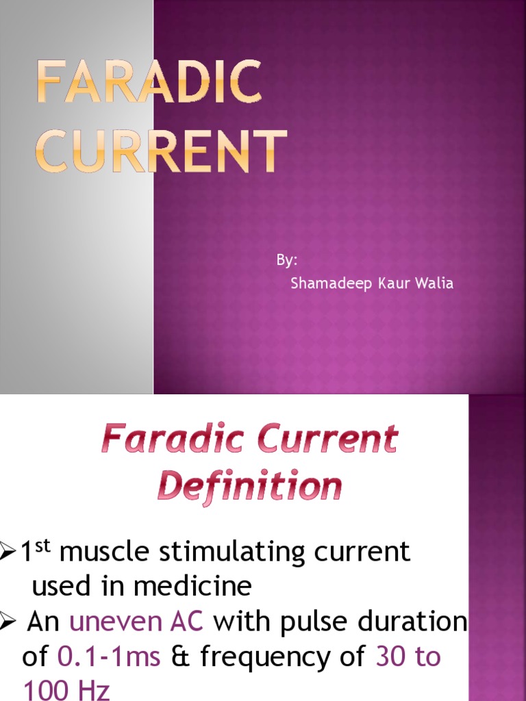 Faradic Current | PDF | Thrombosis | Edema