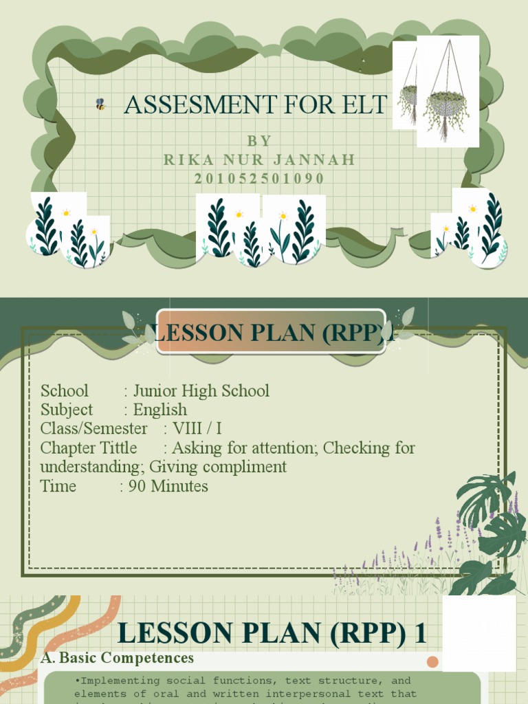 Lesson Plan Presentation | PDF | Lesson Plan | Adjective
