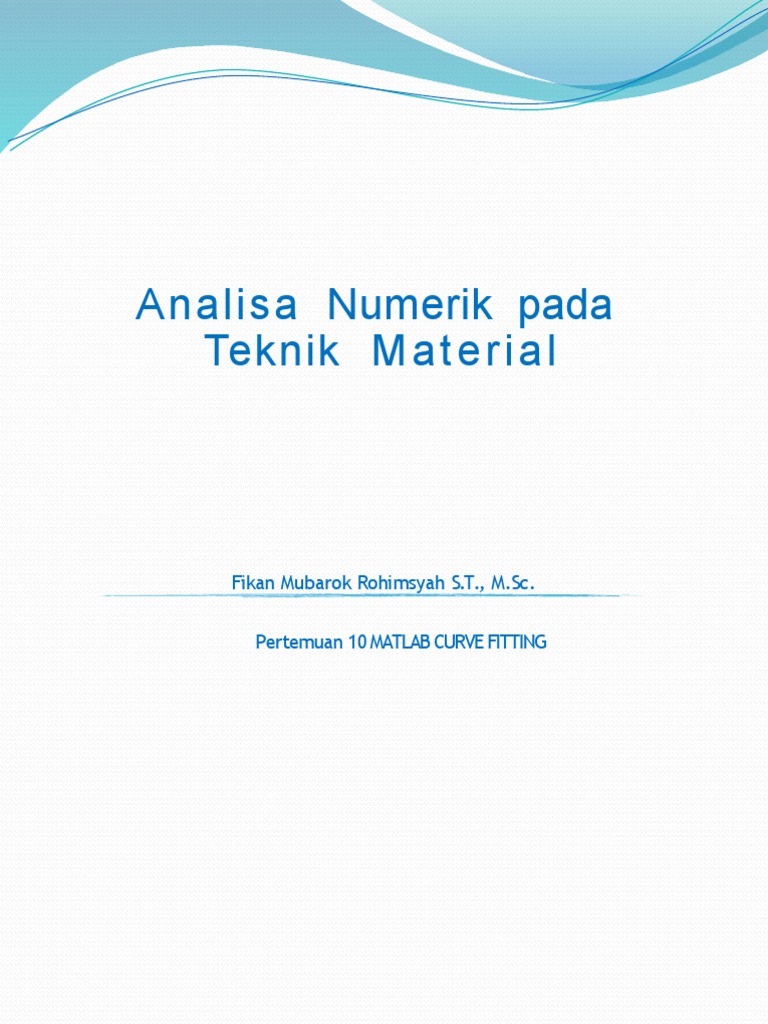 Pertemuan 10 Regresi Dan Interpolasi Matlab | PDF | Metode & Bahan Ajar ...