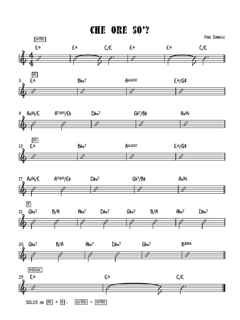 Che Ore So' | PDF