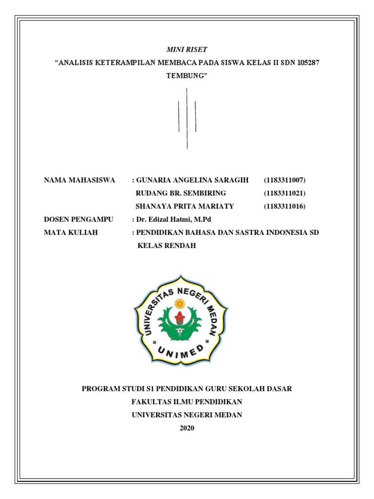 Mini Riset B.indo Kelas Rendah Kelompok 1 | PDF