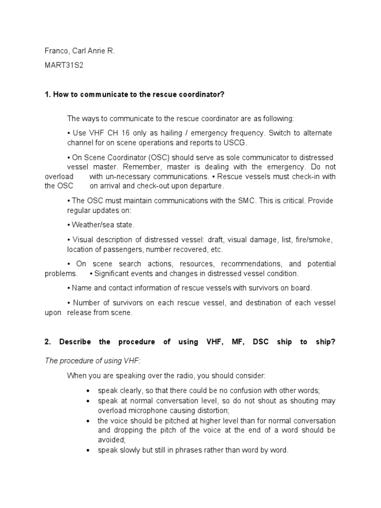 Emergency Communication Procedures | PDF | Telecommunications ...
