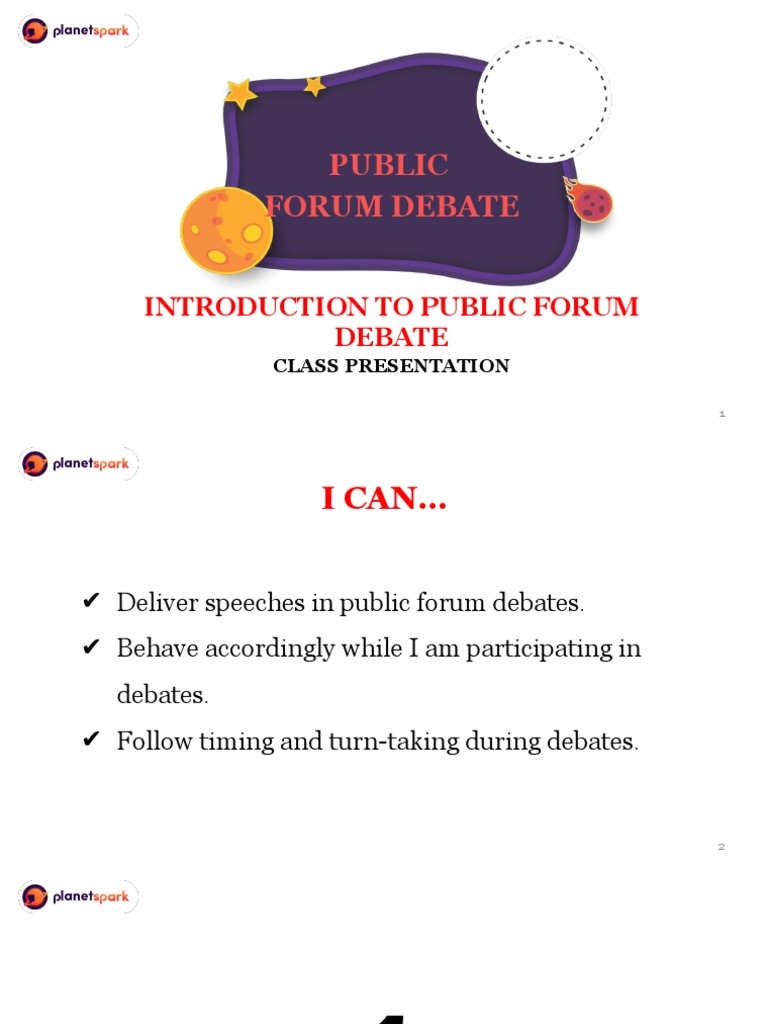 Class Presentation - Public Forum Debate - Introduction To Public Forum ...