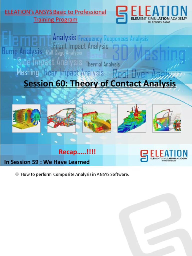 Session 60 Theory of Contact Analysis | PDF | Friction | Force