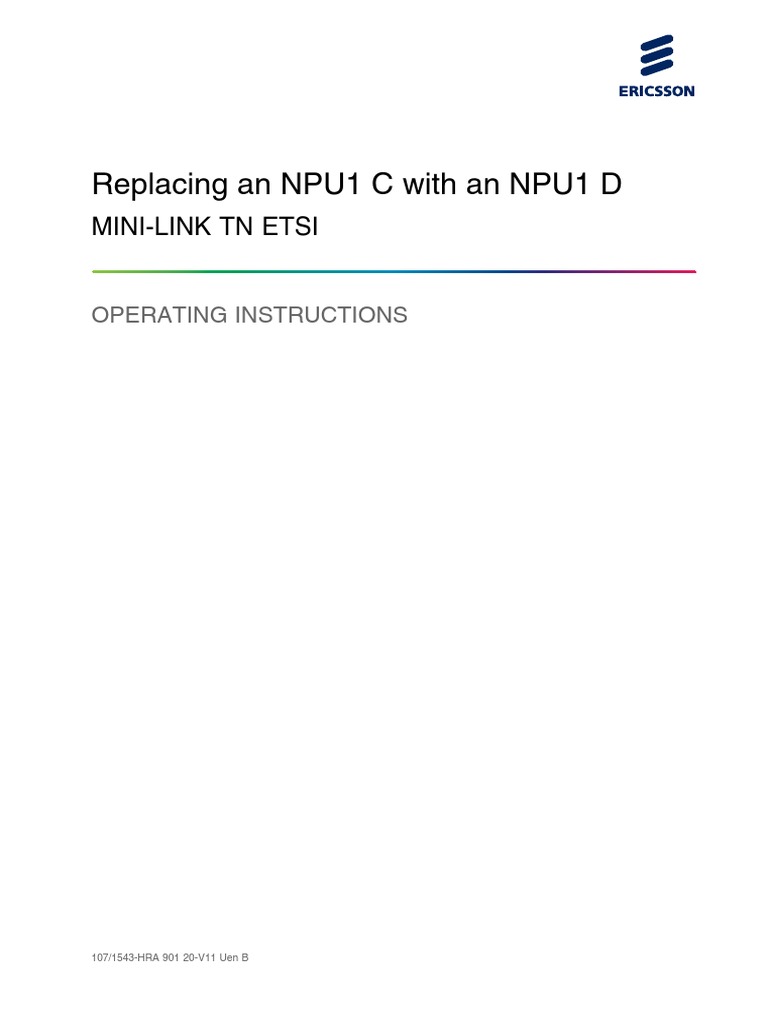 Replacing NPU1 C With An NPU1 D | PDF | Computer Science | Computing