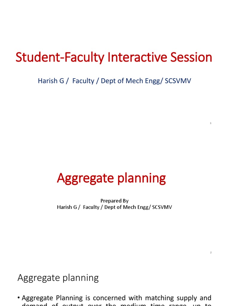 Aggregate Planning - Pure Strategy Approach | PDF | Forecasting ...