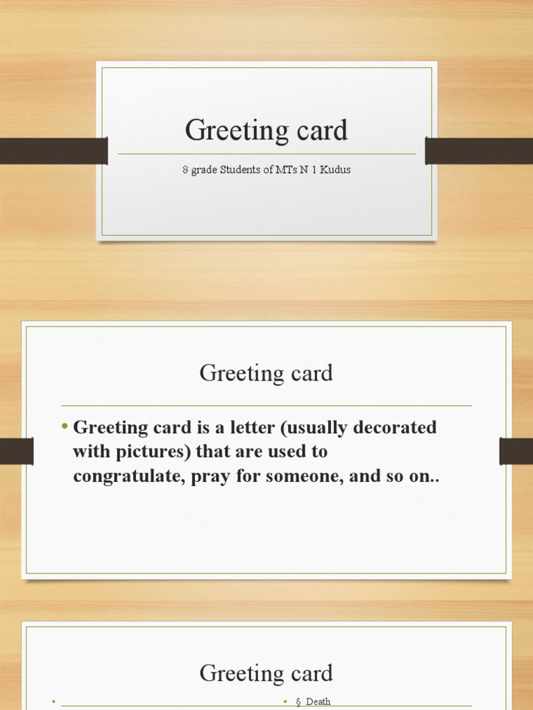 Greeting Card: 8 Grade Students of Mts N 1 Kudus | PDF | Sports ...