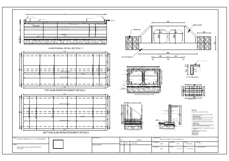 Longitudinal Detail Section 1-1: Top Slab Reinforcement Details | PDF ...