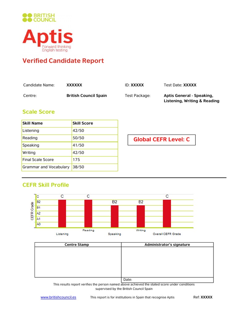 Example Aptis General Certificate 0 | PDF