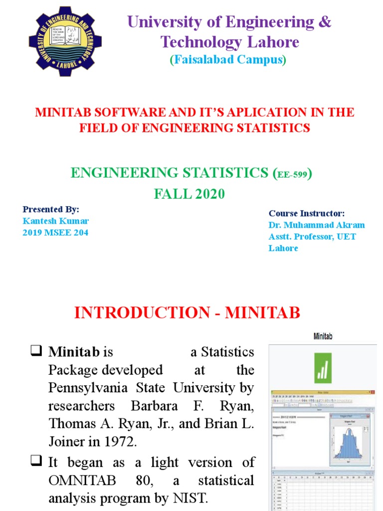 Application of Minitab in Engineering Statistcs | PDF | Information Age ...