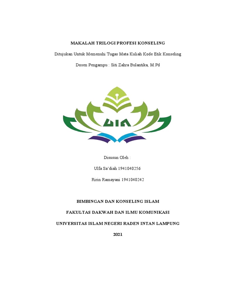 Trilogi Profesi dalam Konseling | PDF