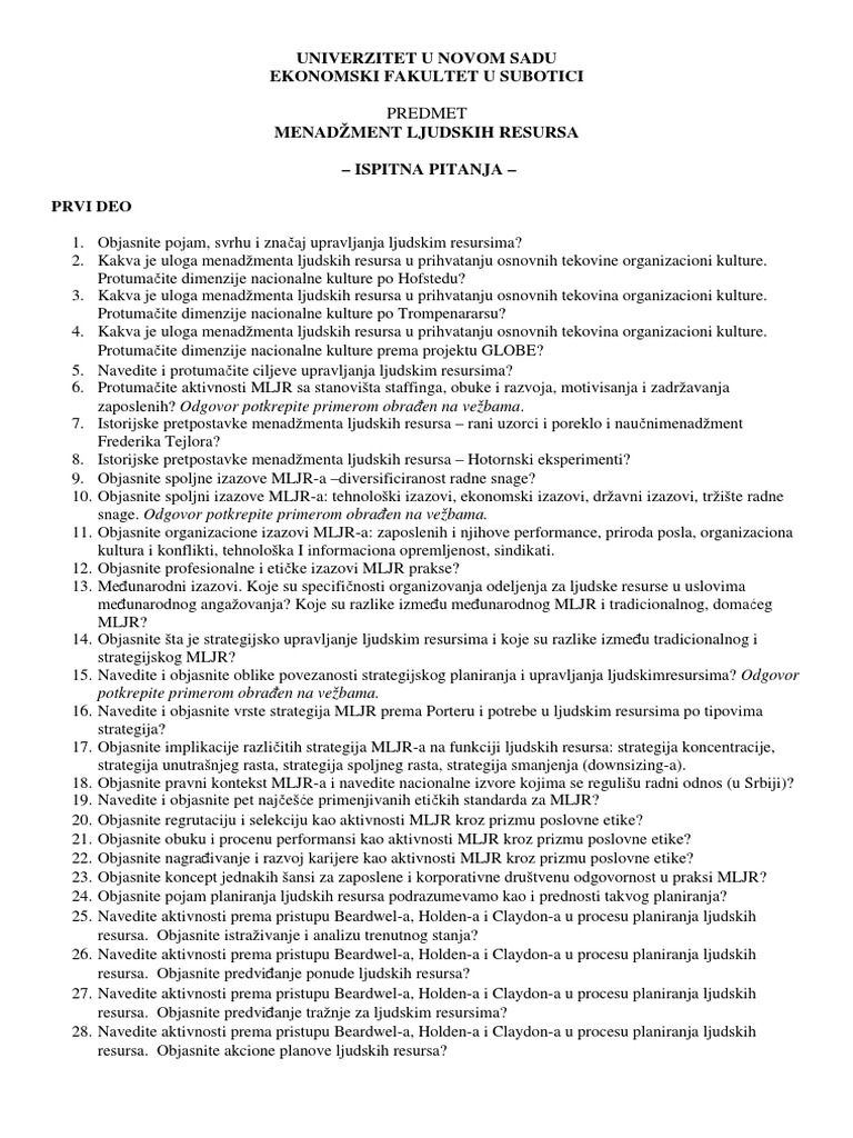 2019 03 18 Ispitna Pitanja MLJR 2019 | PDF