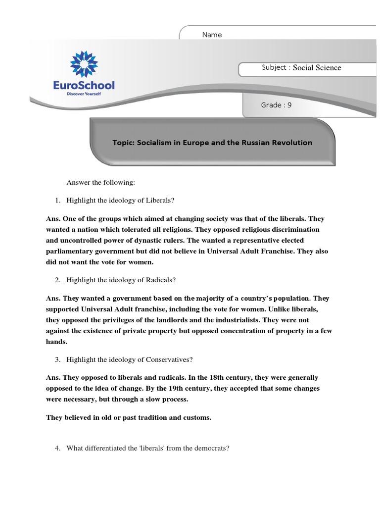 Unit 2 Socialism in Europe and The Russian Revolution-a84ZuxOgtQA4z ...