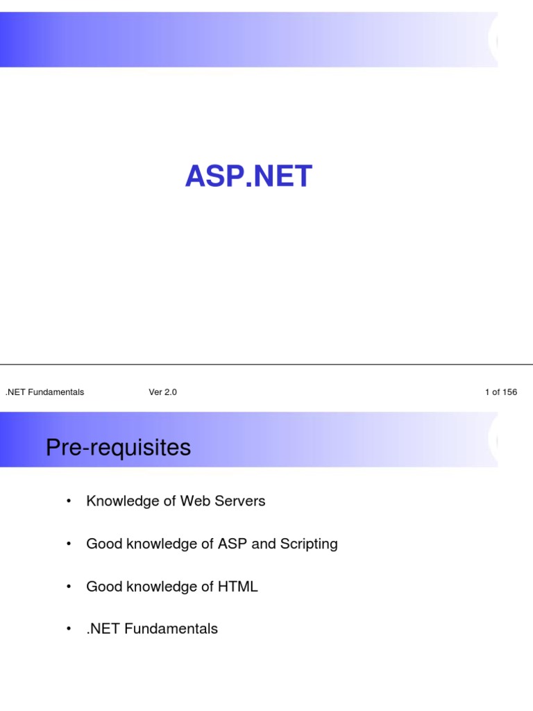 ASP.NET | PDF | Active Server Pages | Cache (Computing)